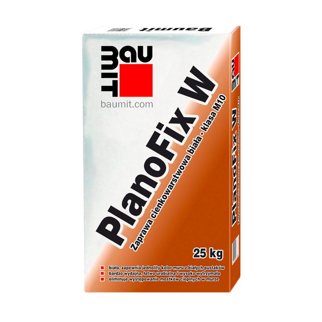 Zaprawa Cienkowarstwowa PlanoFix W Biała M10 – Tani Skład Budowlany