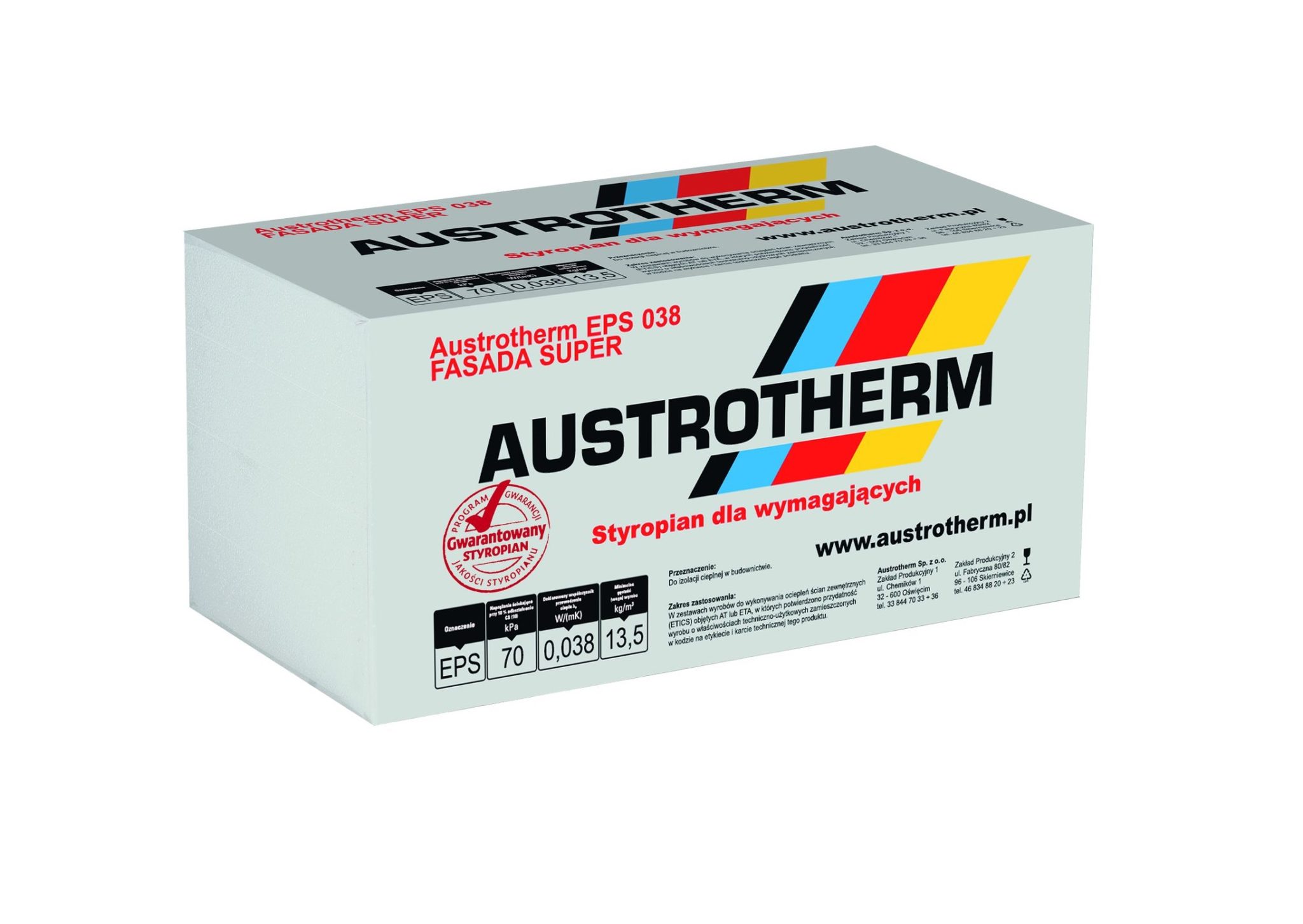 Styropian Austrotherm EPS 038 FASADA Super Elewacja – Tani Skład Budowlany